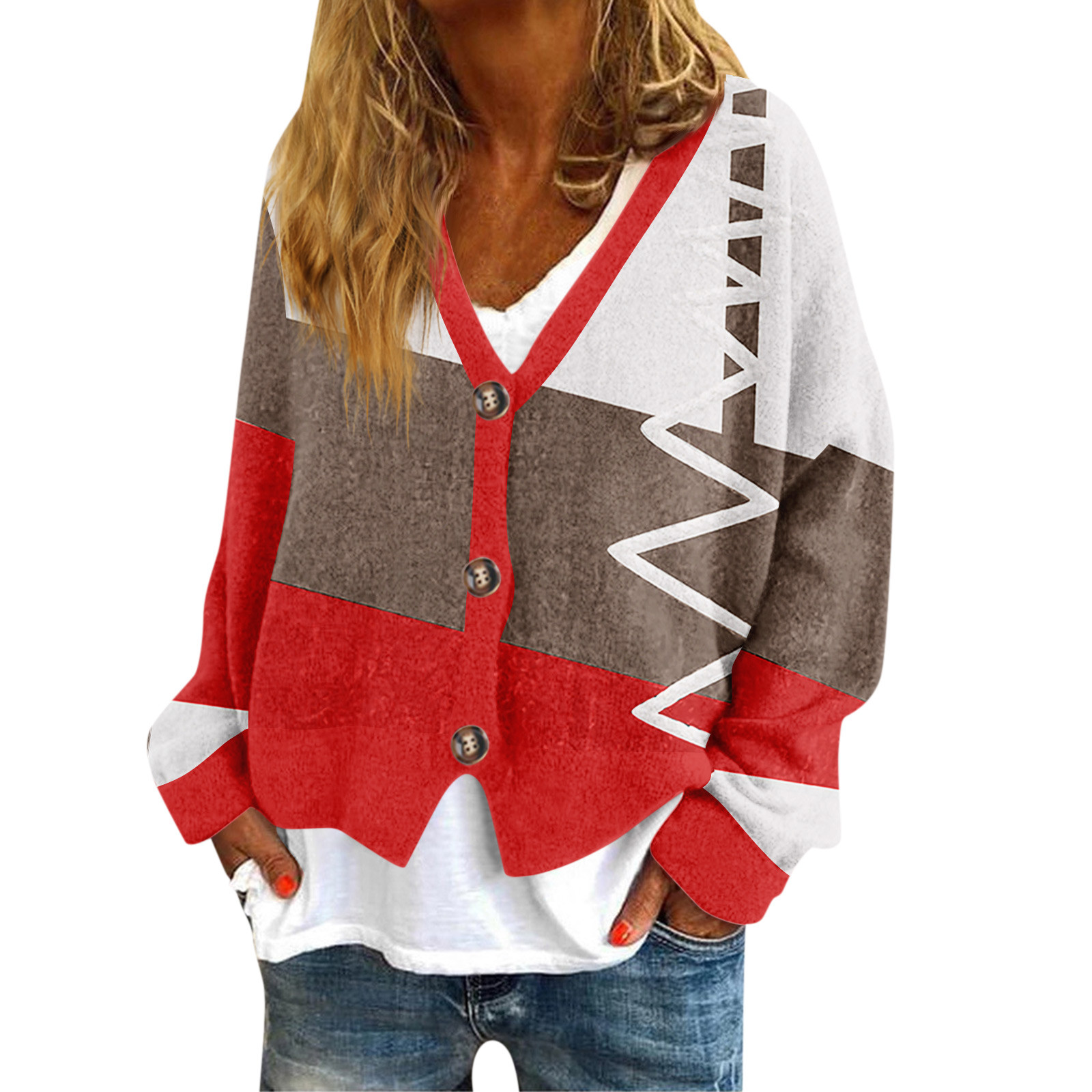 Christmas Sweater Women's Fashion Long Sleeve Christmas Snowman ...