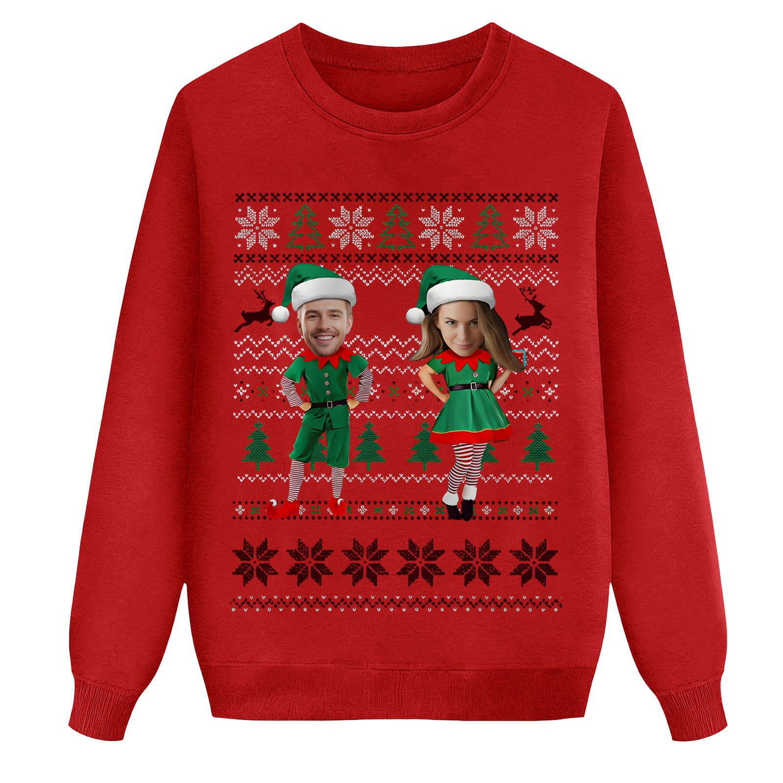 Christmas Sweaters Print Family Matching Hoodies Casual Loose Fit ...