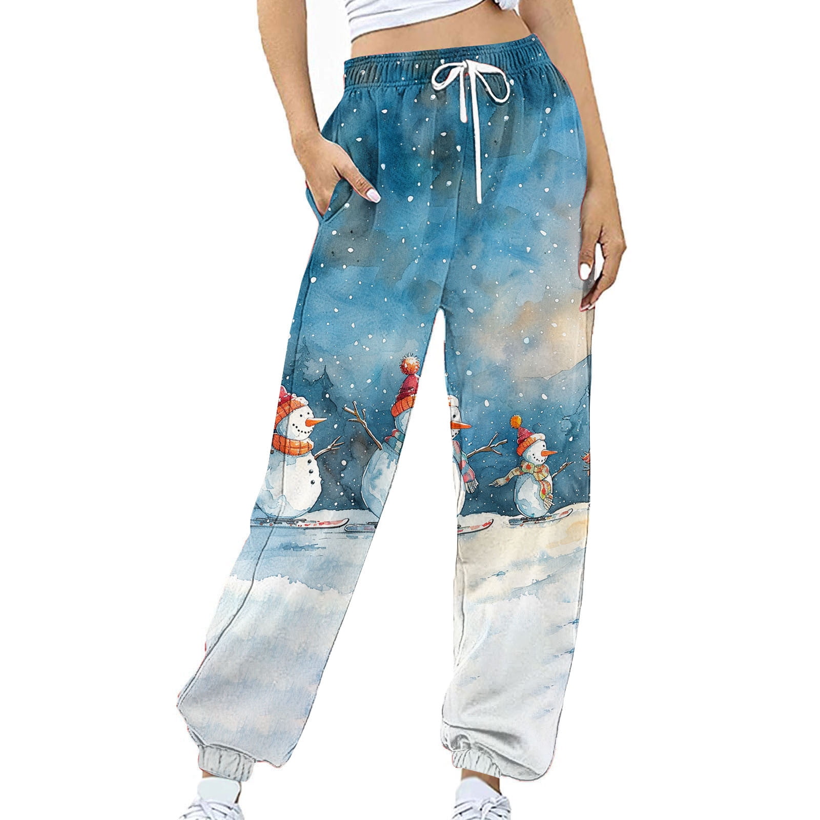 Christmas Sweatpants For Women Winter Cute Christmas Printed Loose ...