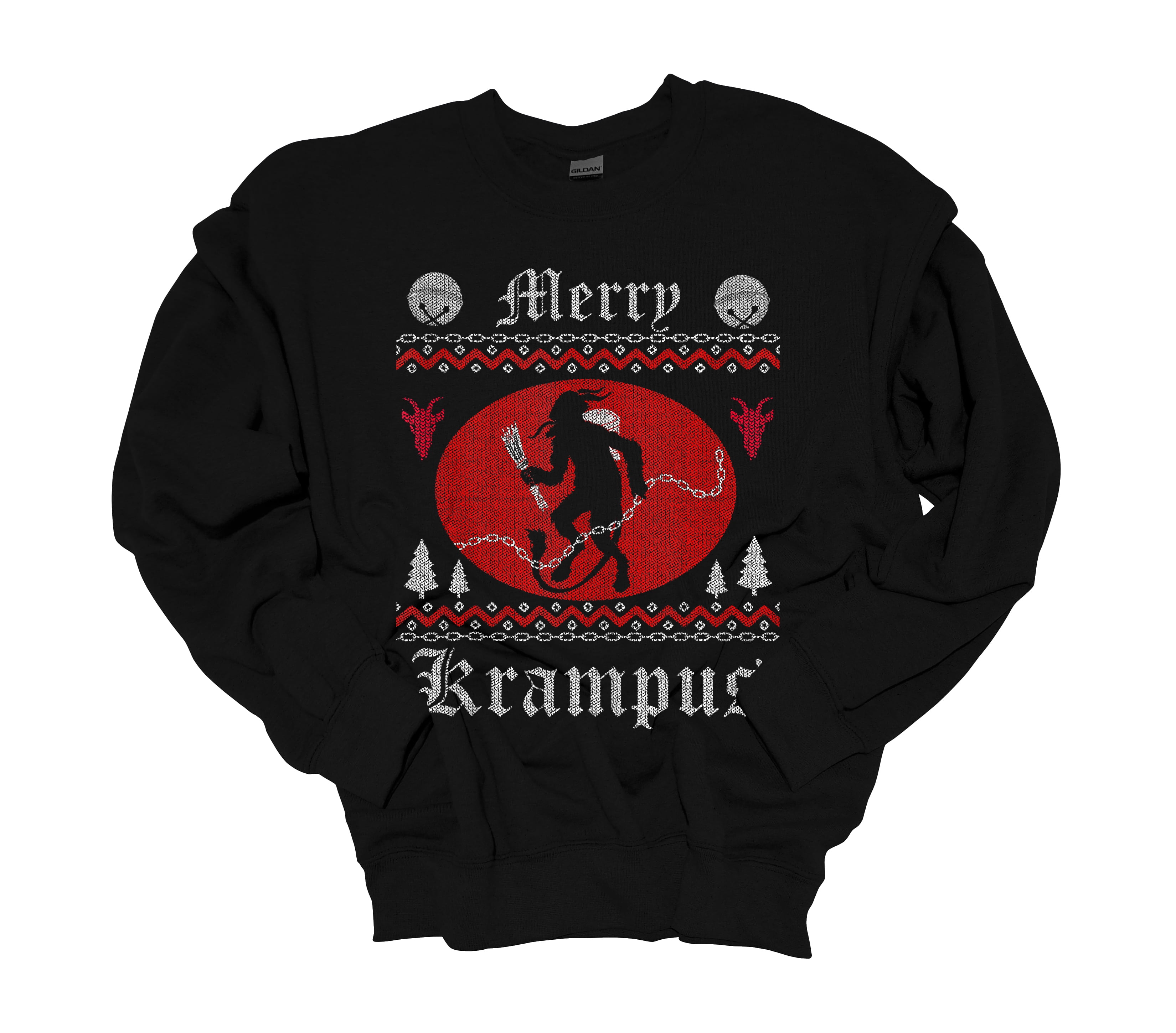 Christmas Sweatshirt Merry Krampus Ugly Sweater Crewneck Sweatshirt ...