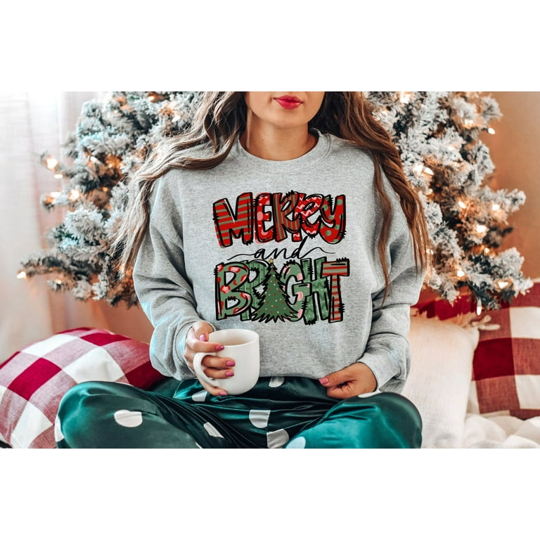 Christmas Sweatshirt Womens Christmas Sweatshirt Christmas Sweatshirts for Women Christmas Women Merry Christmas Sweatshirt Walmart