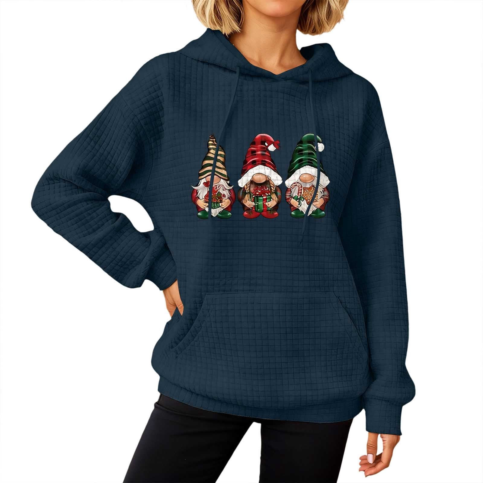 Christmas Sweatshirts For Women 2025 Womens Christmas Elf Hoodies Knit ...