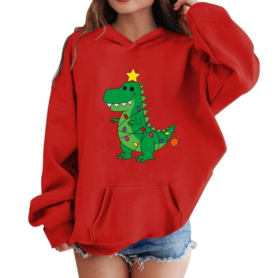 Christmas Sweatshirts for Boys Girls Long Sleeve Christmas Tree Print ...
