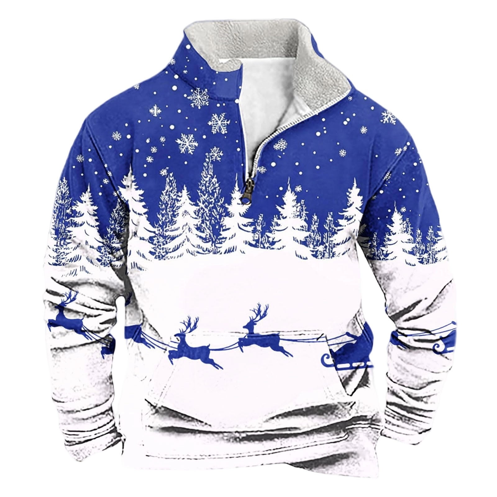 Christmas Sweatshirts for Men Winter Fall Fashion Xmas Graphic ...