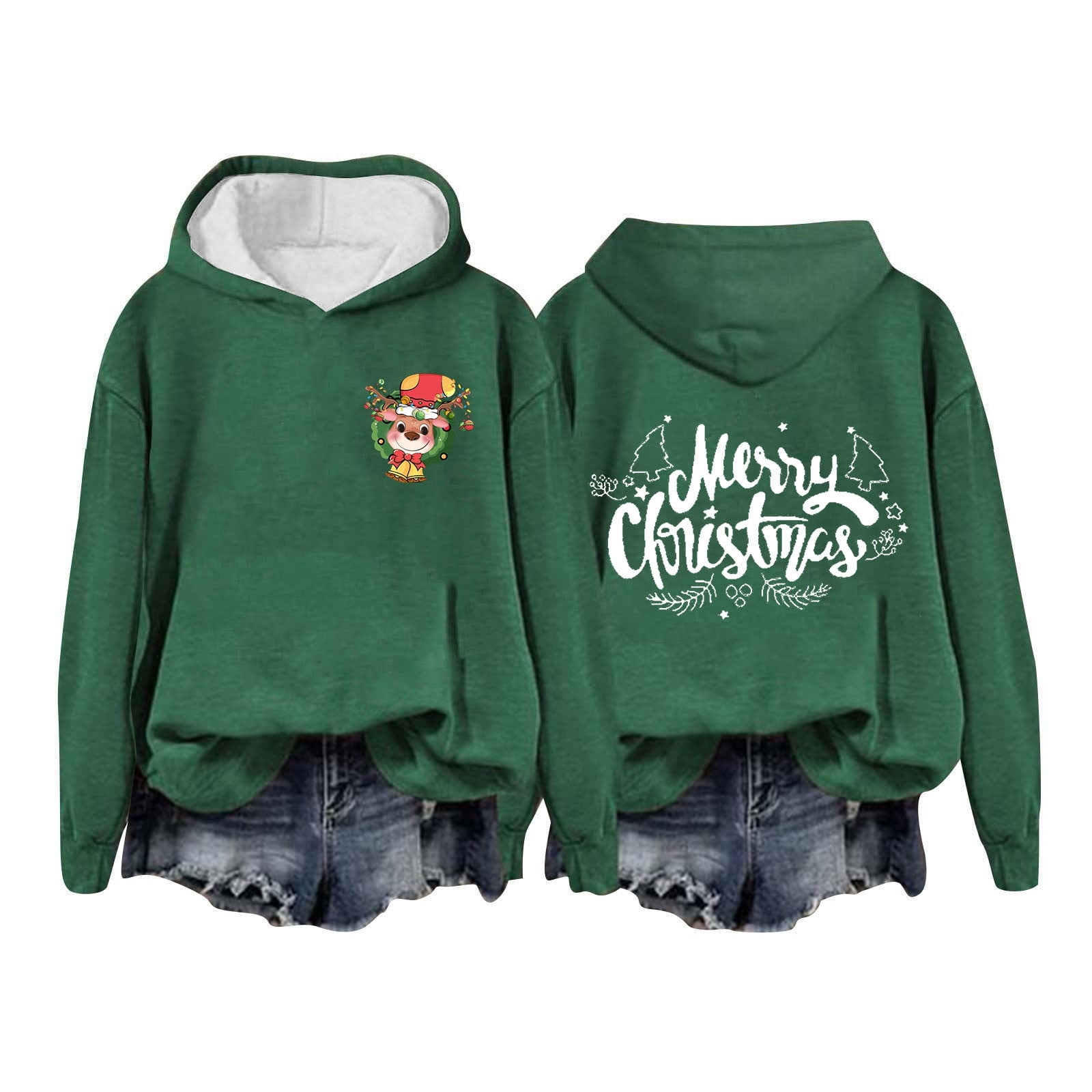 Christmas Sweatshirts for Women 2025 Christmas Hoody Long Sleeve ...
