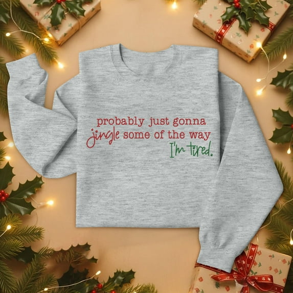 Christmas Sweatshirts for Women 2025 Xmas Jingle Song Printed Long ...