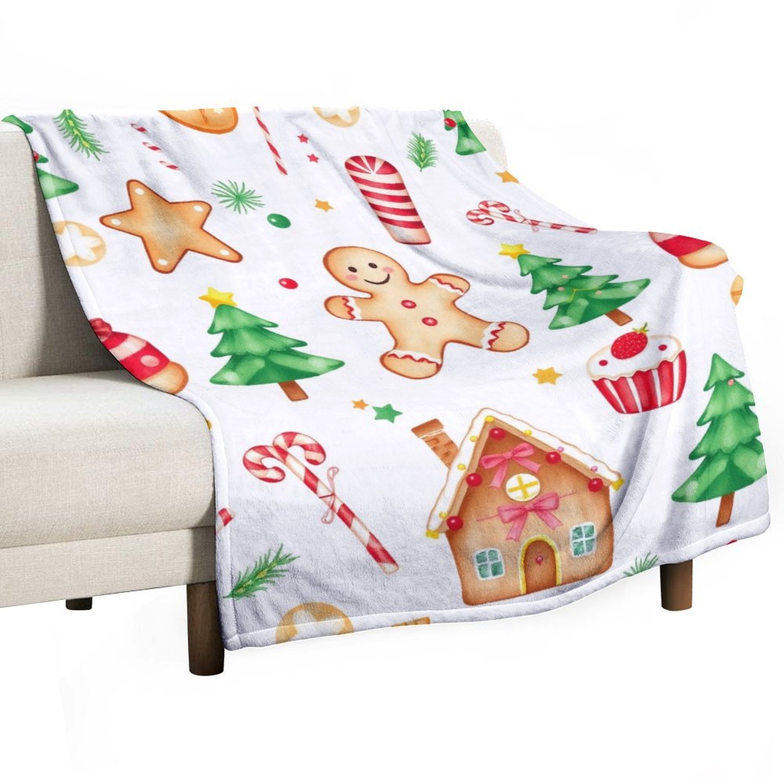 Christmas Sweet Treats Throw Blanket for Sofa Luxury Home Interior ...