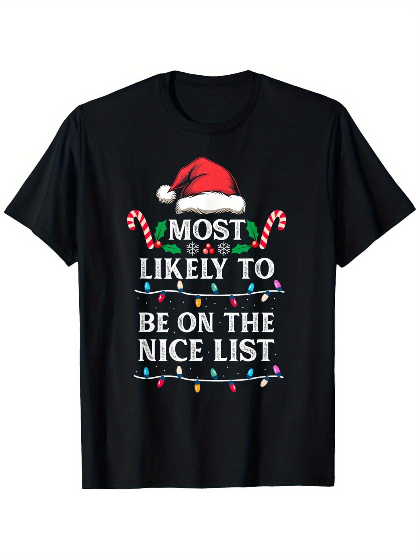 Christmas TShirt for Adults Most Likely to Be on the Nice List with ...