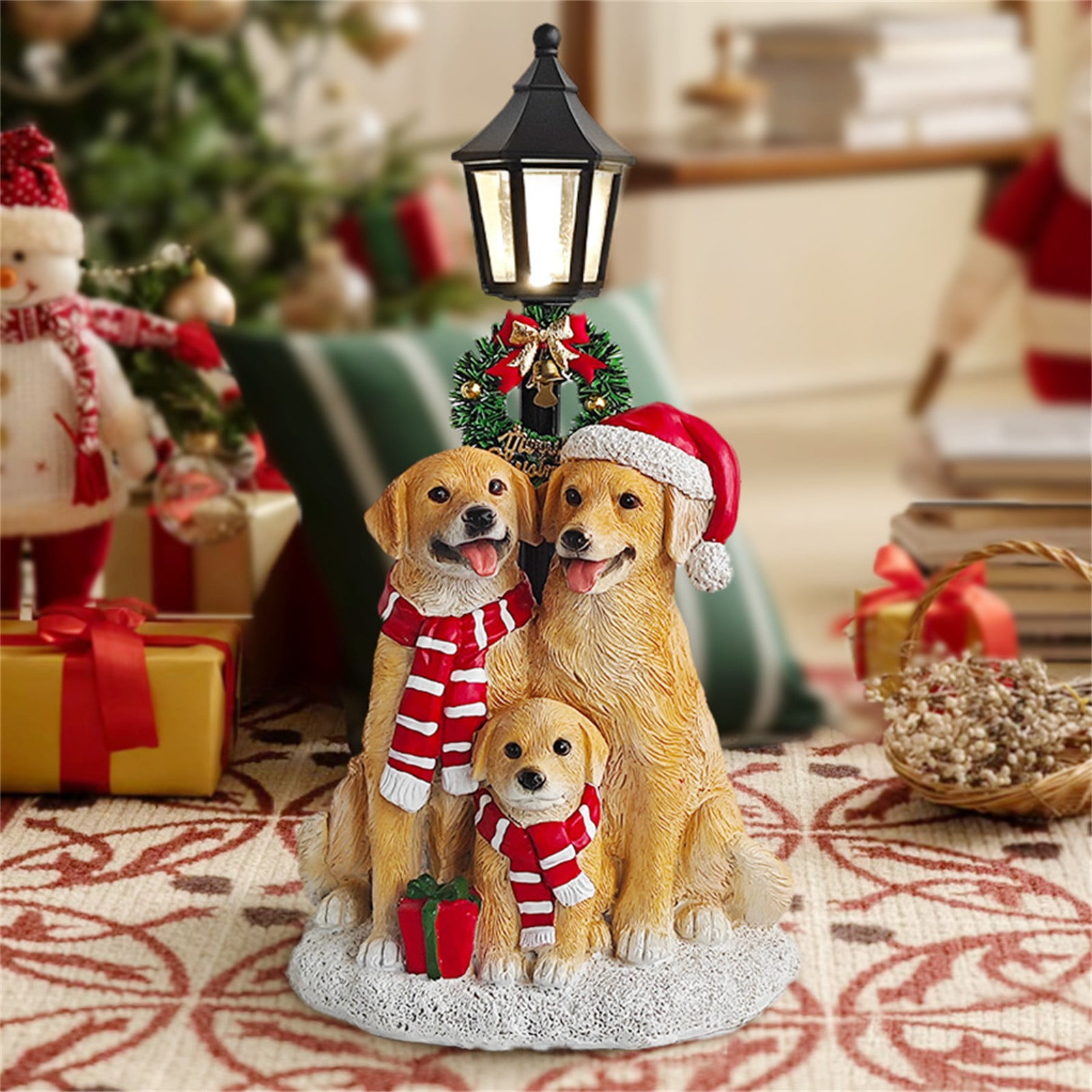 Christmas Table Centerpieces, 13 Inch Dogs Centerpieces with Light up ...