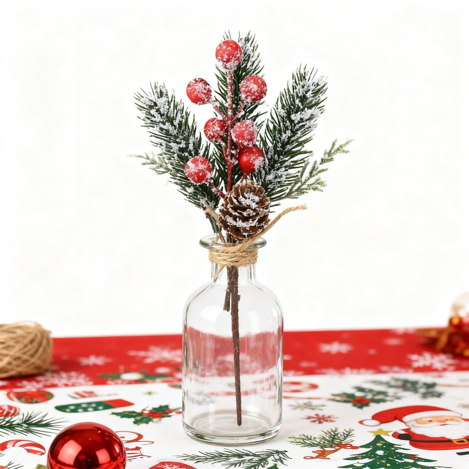 Christmas Table Decorations Artificial Christmas Tree Decor Kitchen ...