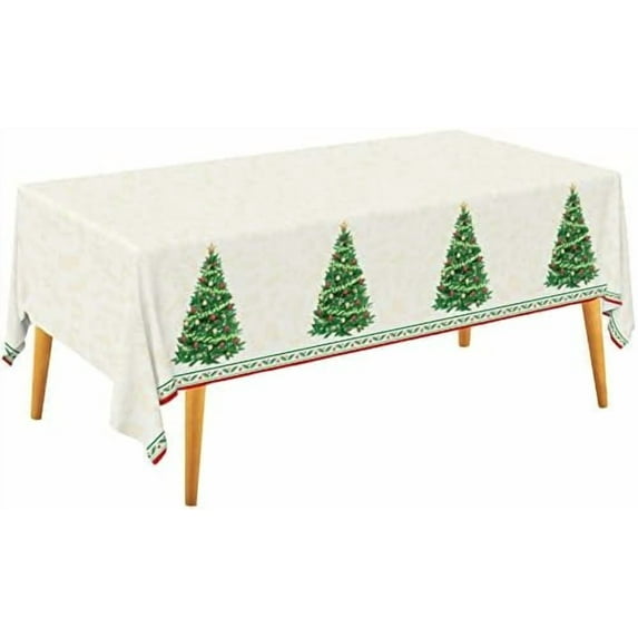 Christmas Table Decorations, Christmas Tree Disposable Tablecloth ...
