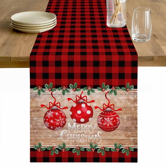 Christmas Table Runner 108 Inches Long Farmhouse Dress Scarves, Xmas ...
