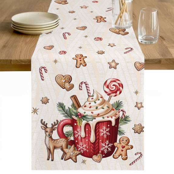 Christmas Table Runner 120 Inches Long Farmhouse Dress Scarves, Winter ...