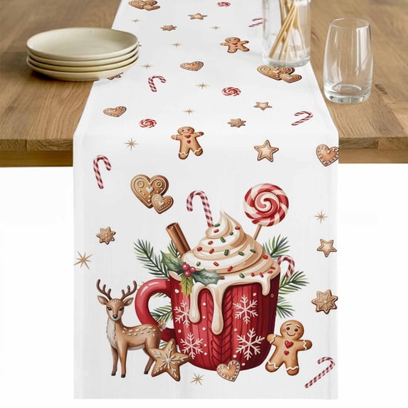 Christmas Table Runner 120 Inches Long Farmhouse Dress Scarves, Xmas ...