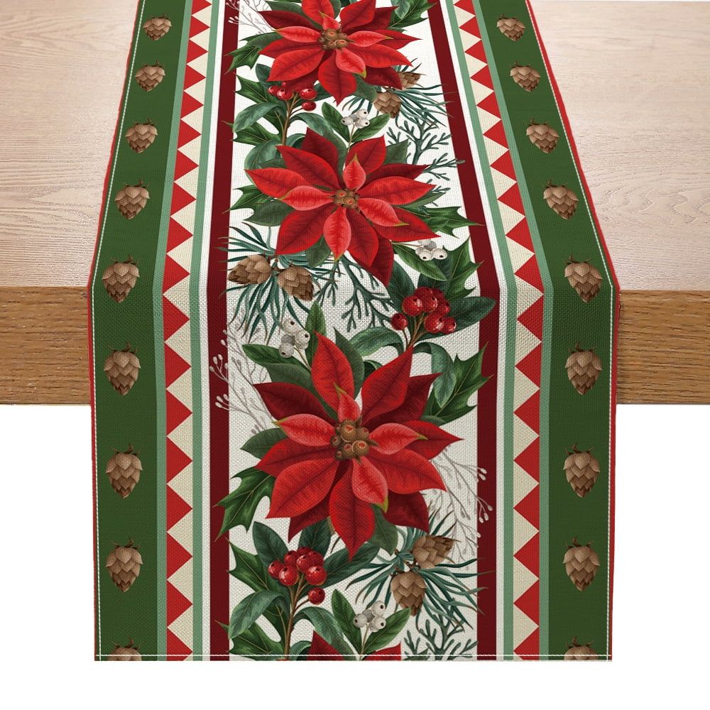 Christmas Table Runner 13"x72" Christmas Streamer Buffalo Check Plaid ...