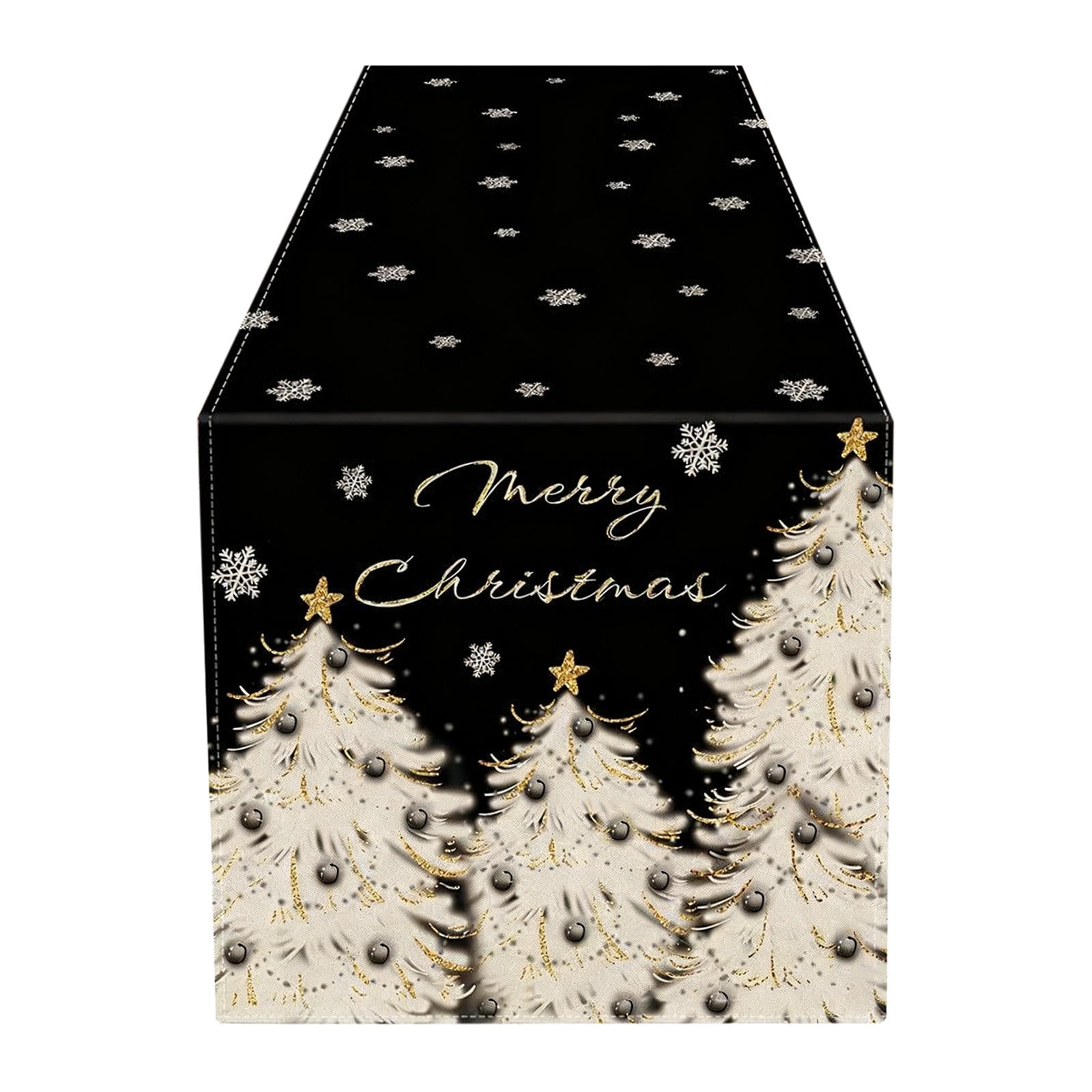 A Christmas Table Runner 13X72In Style A Trees Design Winter Holiday ...