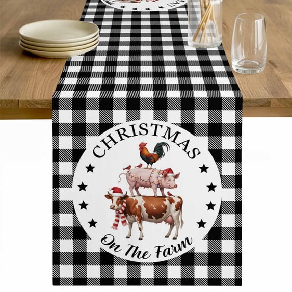 Christmas Table Runner 36 Inches Long Farmhouse Dress Scarves ...