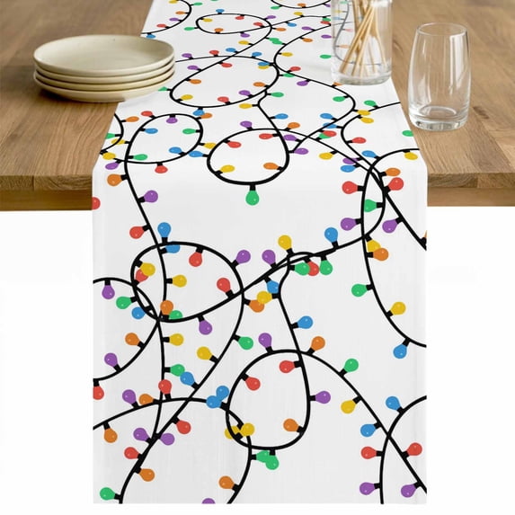 Christmas Table Runner 36 Inches Long Farmhouse Dress Scarves, New Year ...
