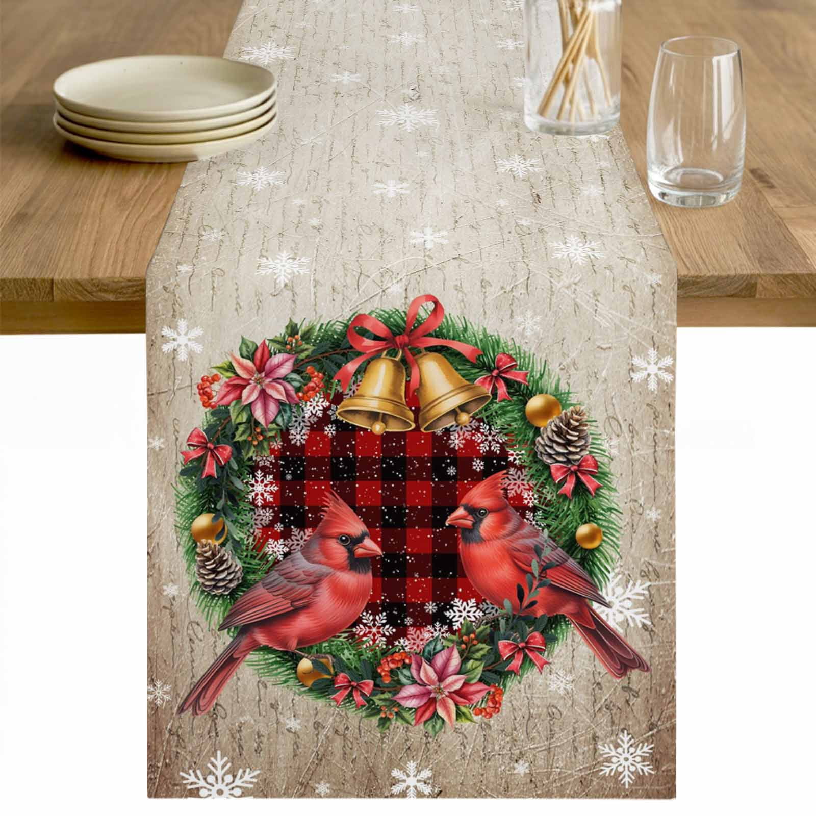 Christmas Table Runner 36 Inches Long Farmhouse Dress Scarves, Xmas ...
