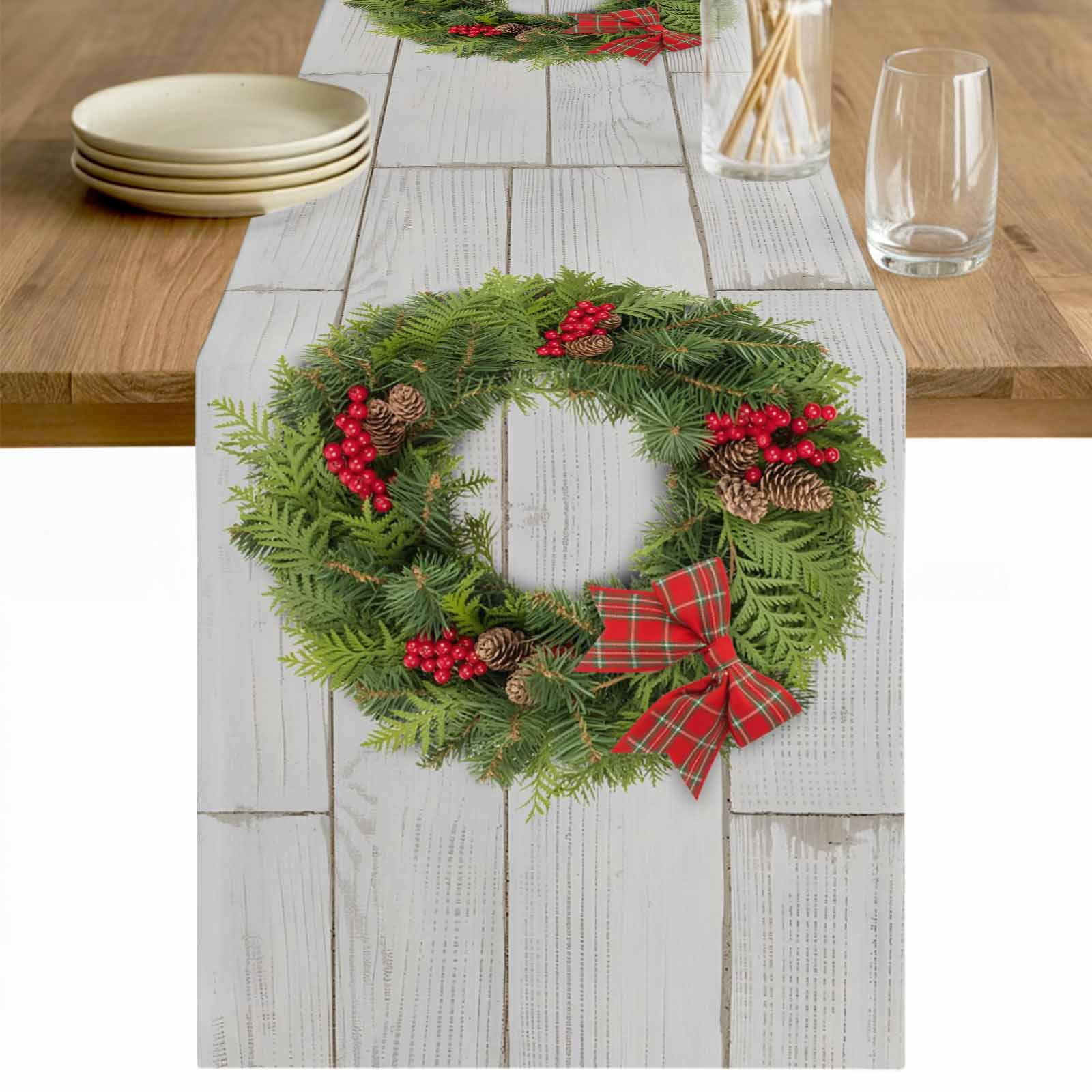 Christmas Table Runner 48 Inches Long Farmhouse Dress Scarves, Winter ...