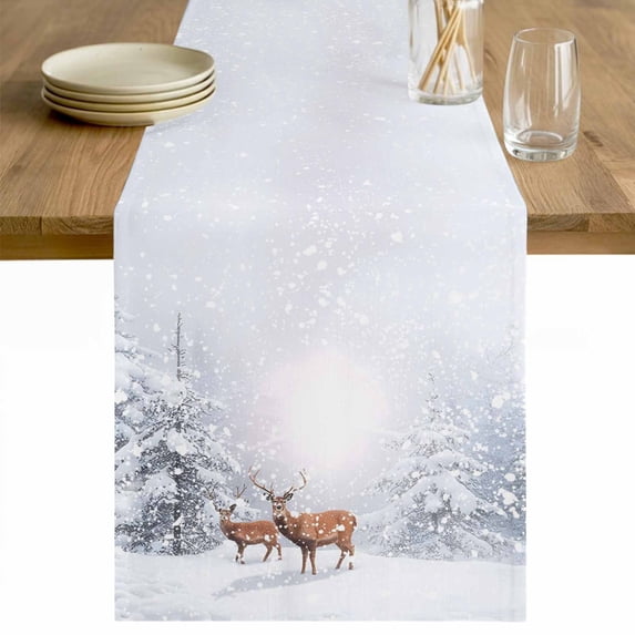 Christmas Table Runner 60 Inches Long Farmhouse Dress Scarves, Winter ...