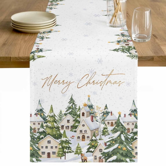 Christmas Table Runner 60 Inches Long Farmhouse Dress Scarves, Winter ...