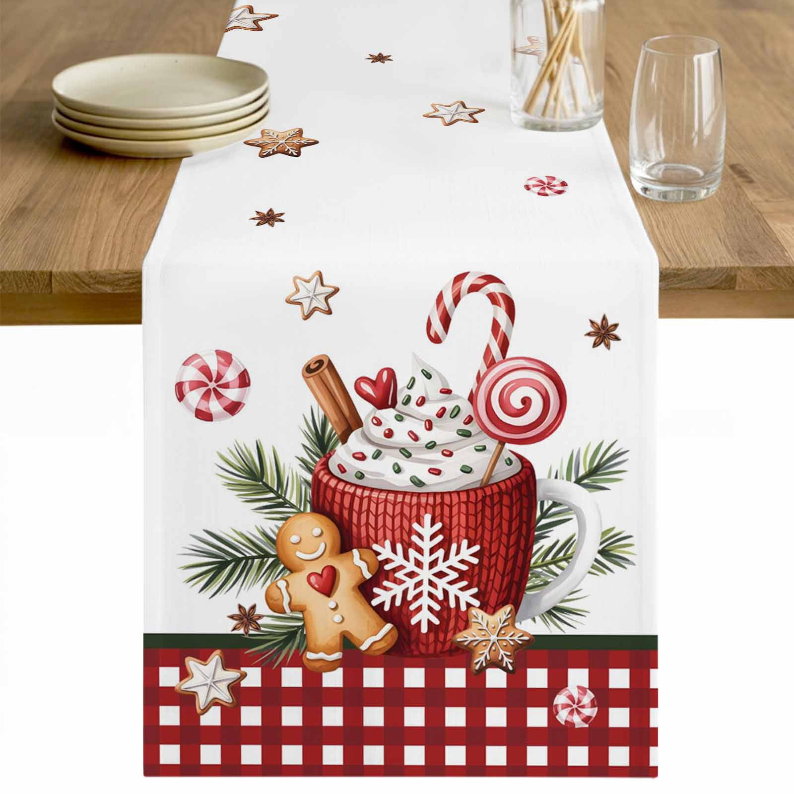 Christmas Table Runner 72 Inches Long Farmhouse Dress Scarves, Winter ...