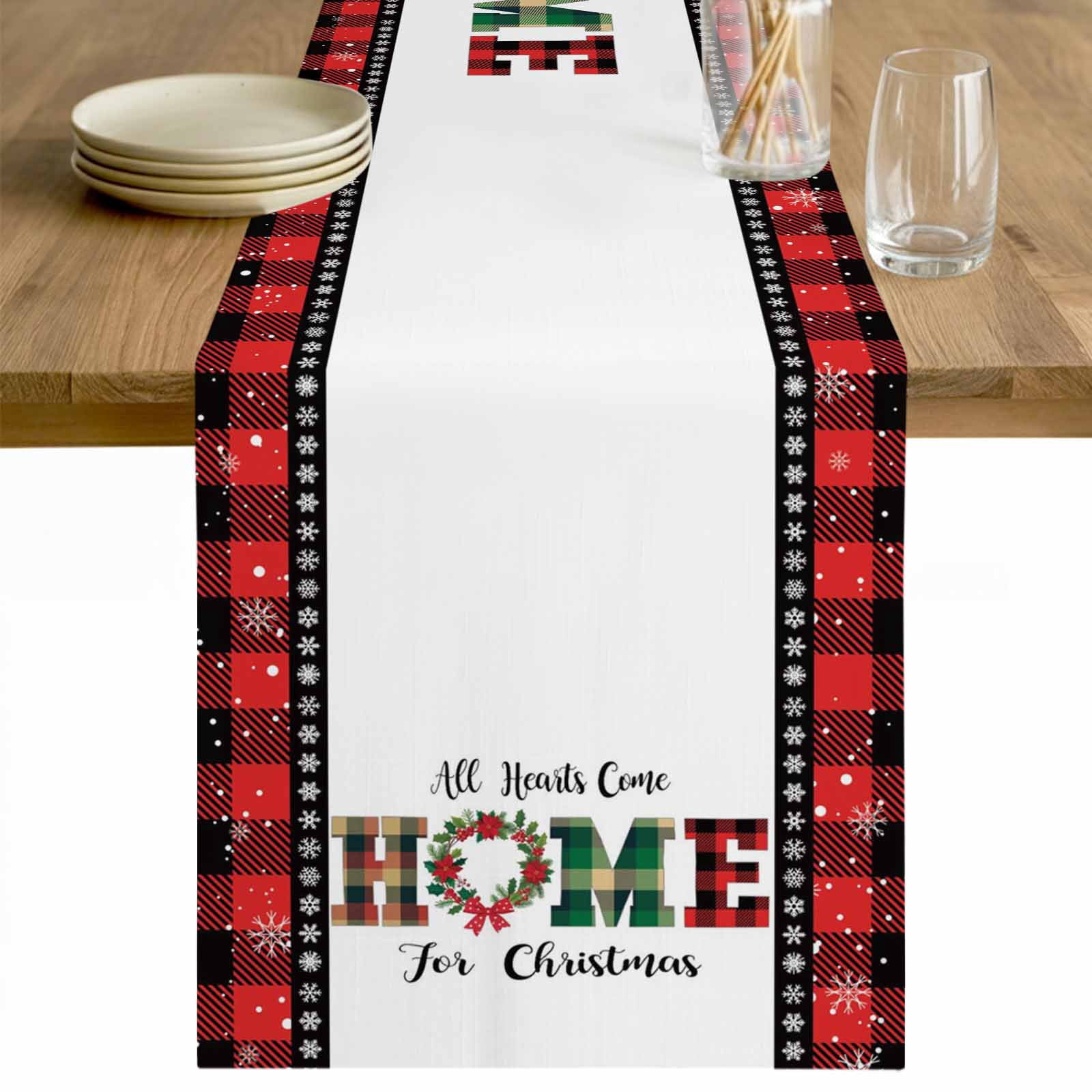 Christmas Table Runner 90 Inches Long Farmhouse Dress Scarves, Winter ...