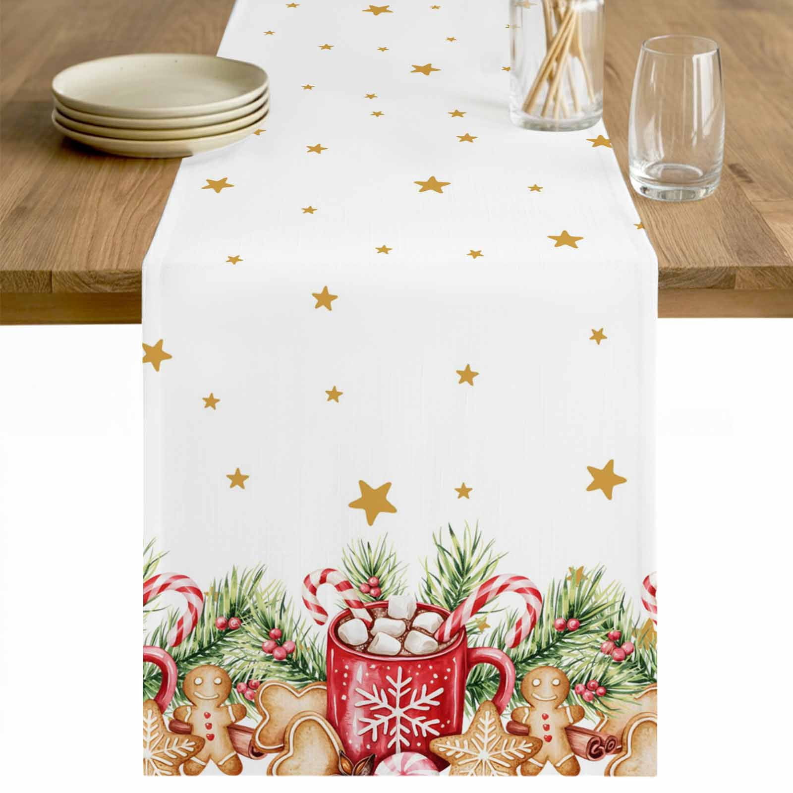 Christmas Table Runner 90 Inches Long Farmhouse Dress Scarves, Winter ...