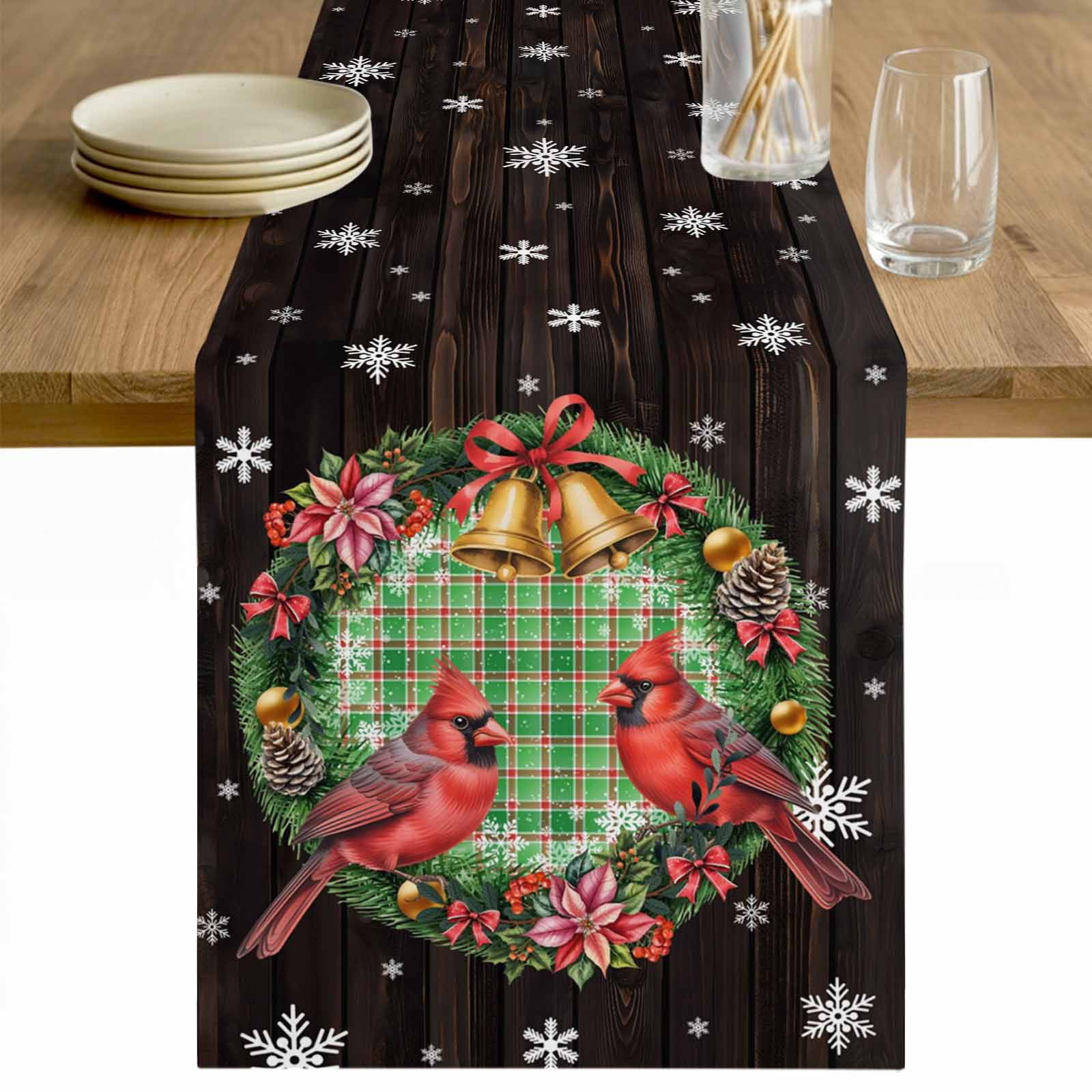 Christmas Table Runner 90 Inches Long Farmhouse Dress Scarves, Xmas ...
