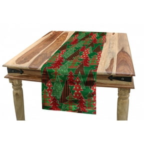 Red Tinsel Plaid Fringed Table Runner 13x72 - Walmart.com