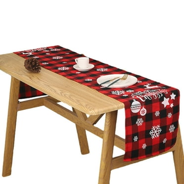 OurWarm Luxury Christmas Table Runner Snowy White Faux Fur Table Runner ...