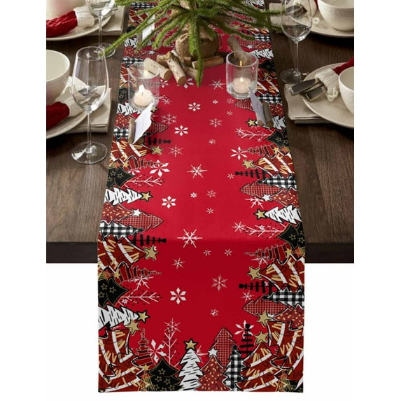 Christmas Table Runner Christmas Tree Forest Table Runners Red Buffalo ...