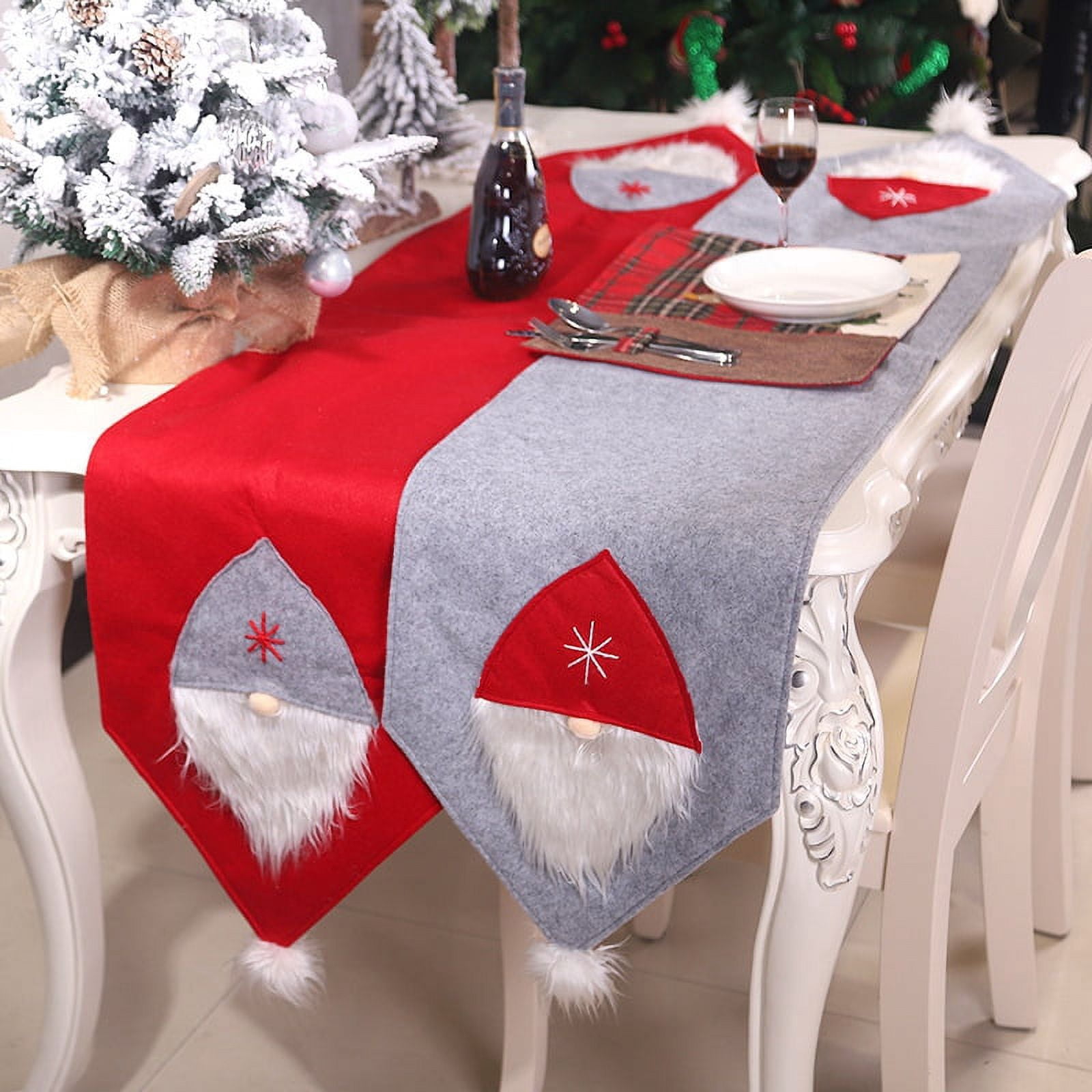 Christmas Table Runner,Classic-Kitchen Dining Table Decor Fall Table ...