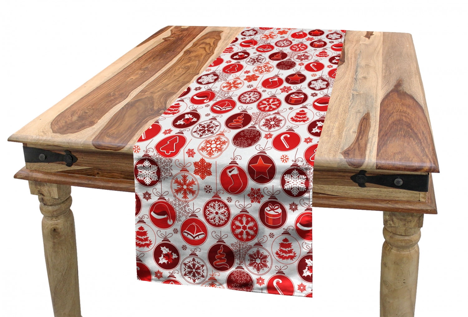 Christmas Table Runner, Classical Themed Old Fashioned Celebration ...