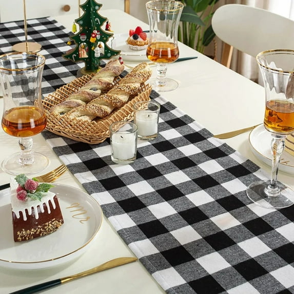 Christmas Table Runner Green Scottish Tartan Plaid Napkins Christmas ...