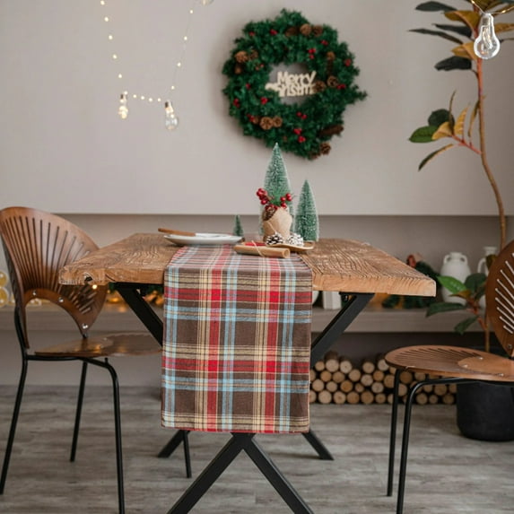 Christmas Table Runner Green Scottish Tartan Plaid Napkins Christmas ...