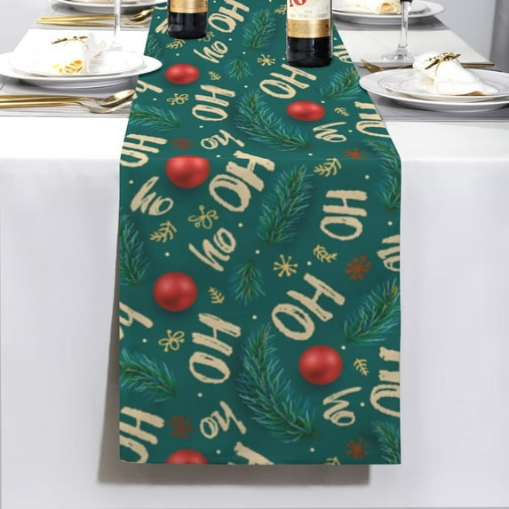 Christmas Table Runner | Ho Ho Ho | Holiday Dinner Table Decor ...