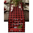 Christmas Table Runner Red Truck Christmas Tree Table Runners Red Black ...