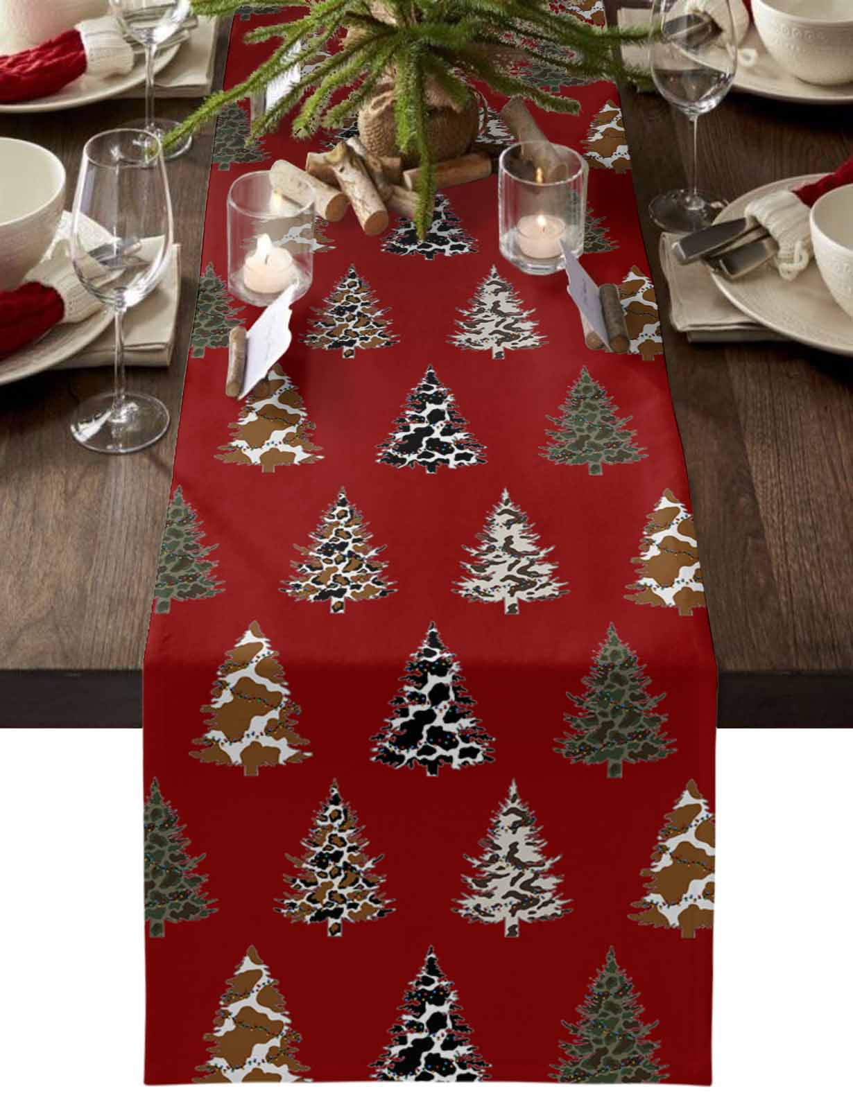 Christmas Table Runner Western Christmas Tree Table Runners Christmas ...
