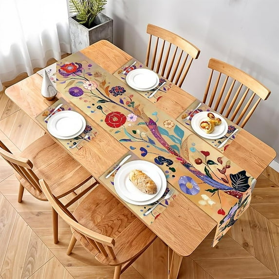 Christmas Table Runners and Placemats Set of 6, Red Plaid with ...