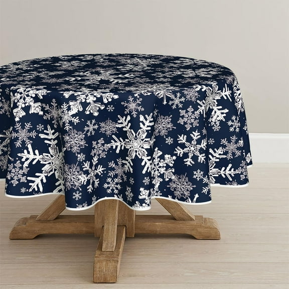 Blue Mountain Round Tablecloth 60 inches Abstract Sky Snow Scenery ...