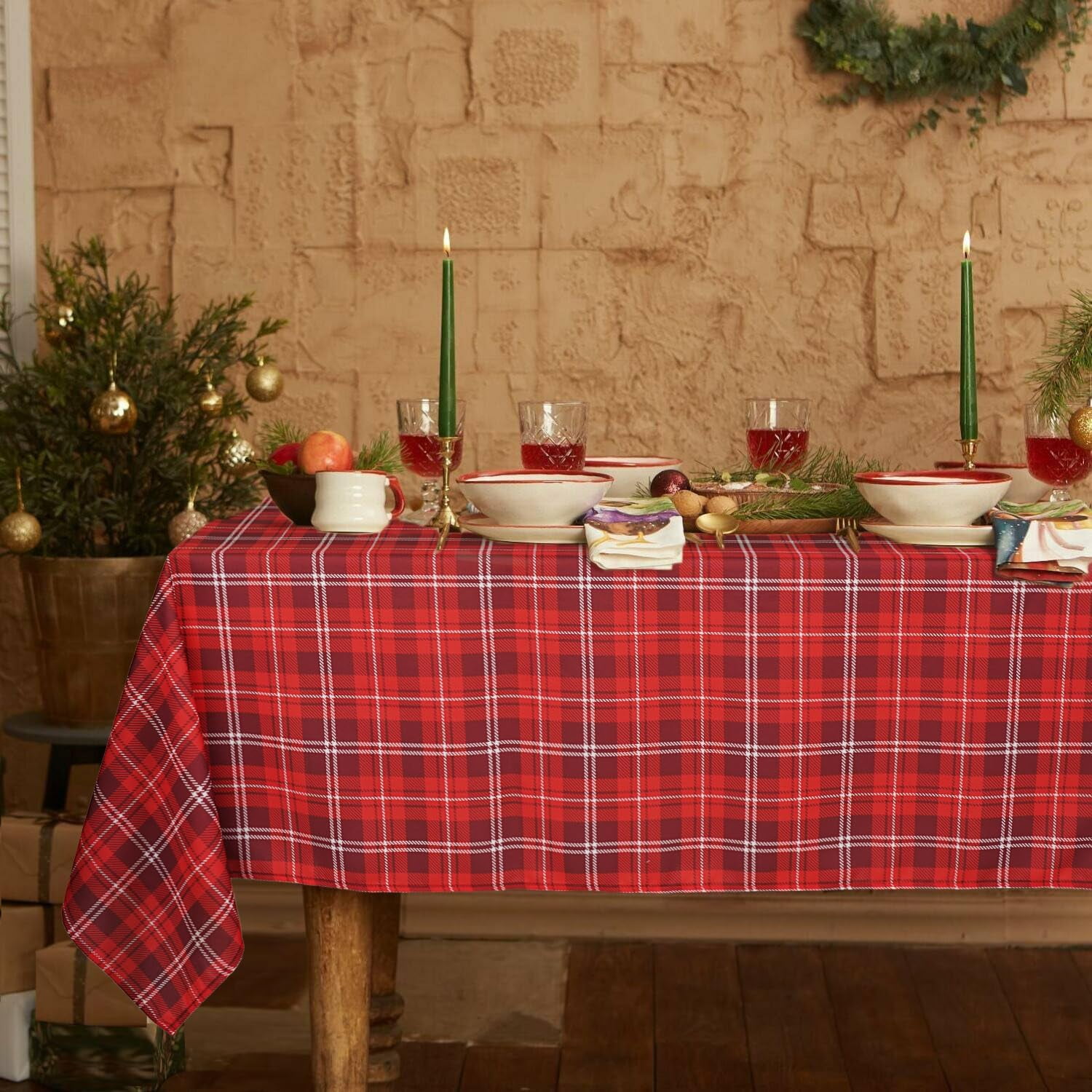 Christmas Tablecloth, Christmas Table Cloth Holiday Tablecloth for ...