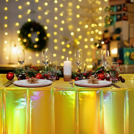 Christmas Tablecloth, Holiday Dining Table Decor, Water Repellent ...