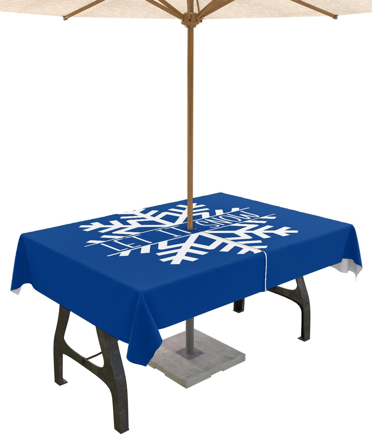 Christmas Tablecloth Snowflake Rectangle Outdoor Tablecloths 60x120 ...