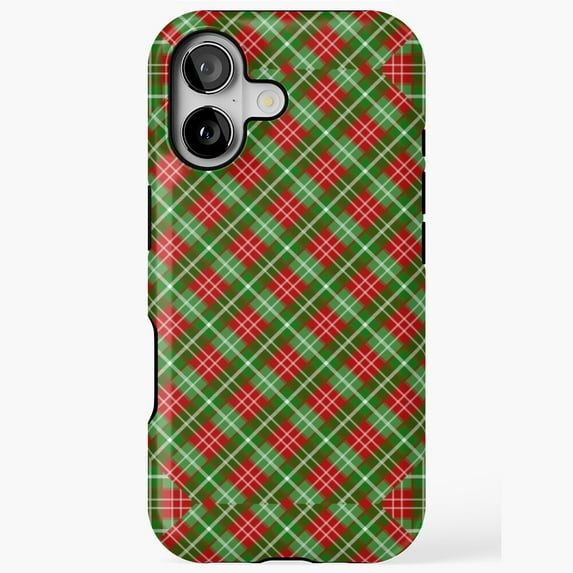 Christmas Tartan Green Red White Plaid Pattern Case for iPhone 17 to 11 Pro Max - Walmart.com