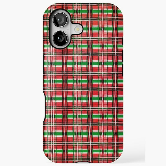 Christmas Tartan Plaid Pattern Holiday Case for iPhone 17 16 15 14 13 ...