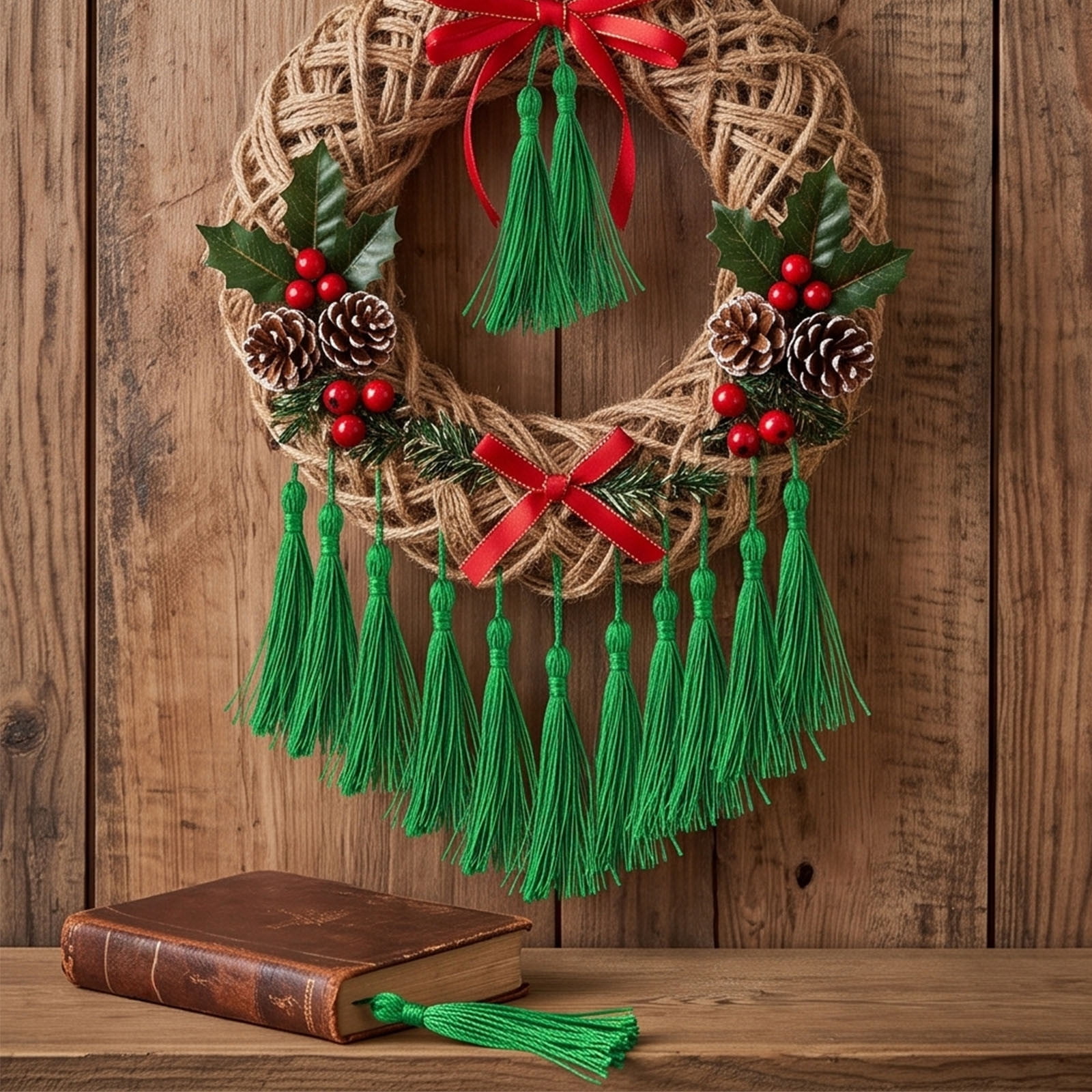 Christmas Tassel Garland 100PCS DIY Tassel Decorations, Christmas ...