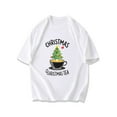 Christmas Tea T Shirt Black Christmas Tree In Tea Cup Design For ...