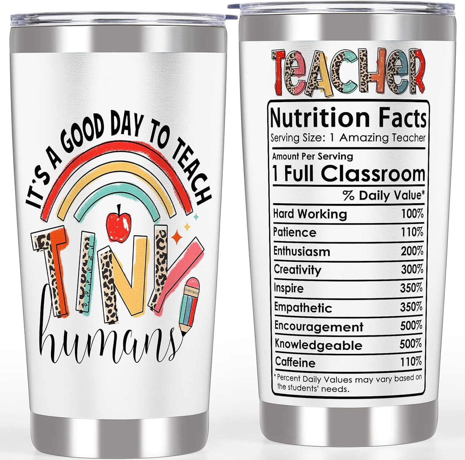 Christmas Teacher Appreciation Gifts Tiny Human Coffee Tumbler - Best ...
